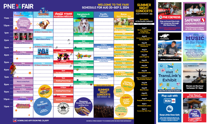 Plan your day at the 2024 PNE Fair! - PNE