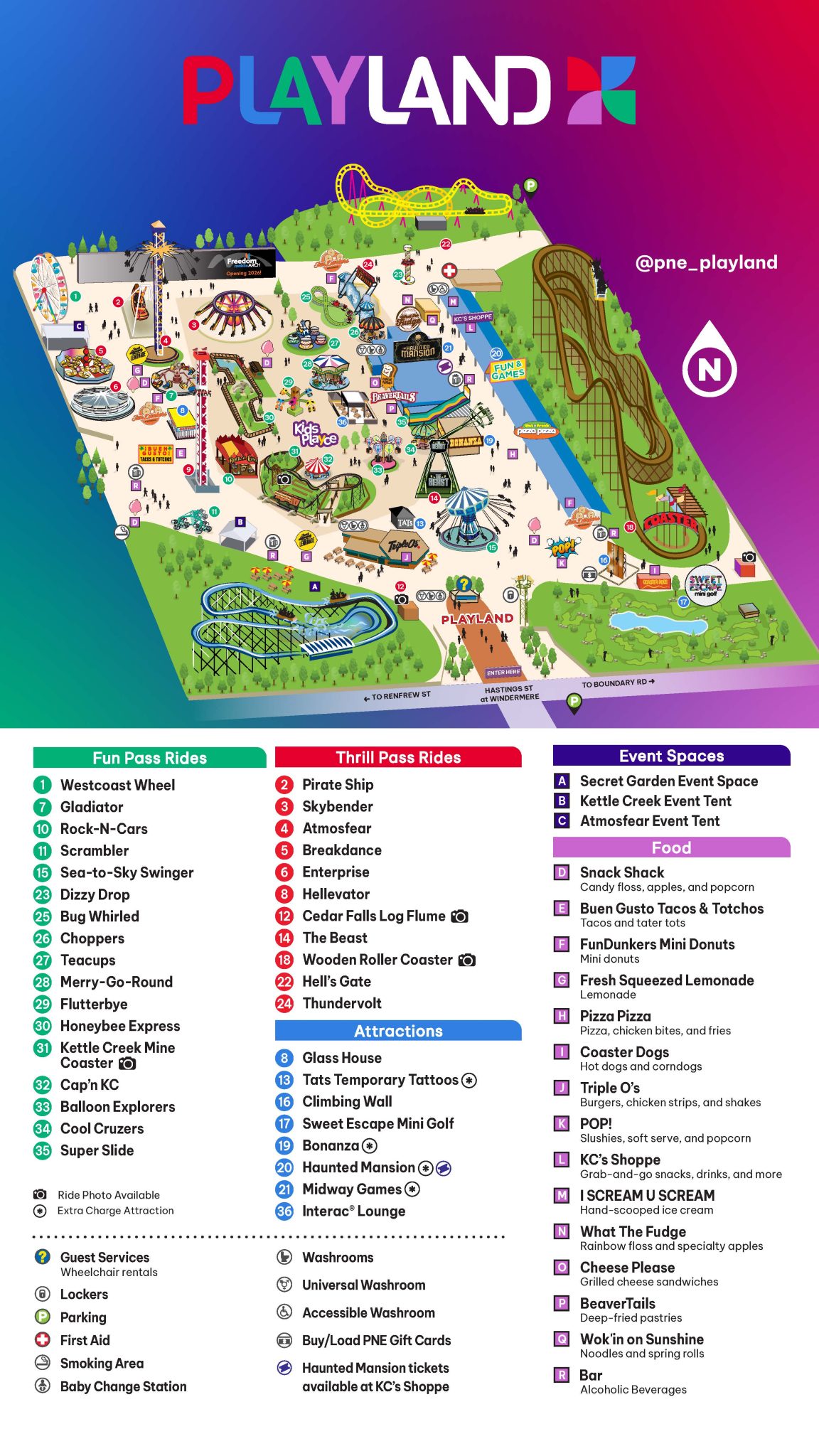 Map of Playland - PNE